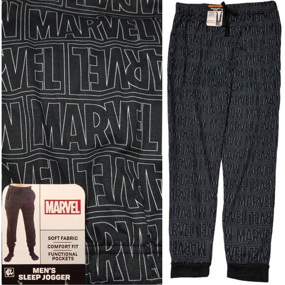Marvel | Pants | Marvel Logo All Over Print Men Jogger Style Soft Comfy ...